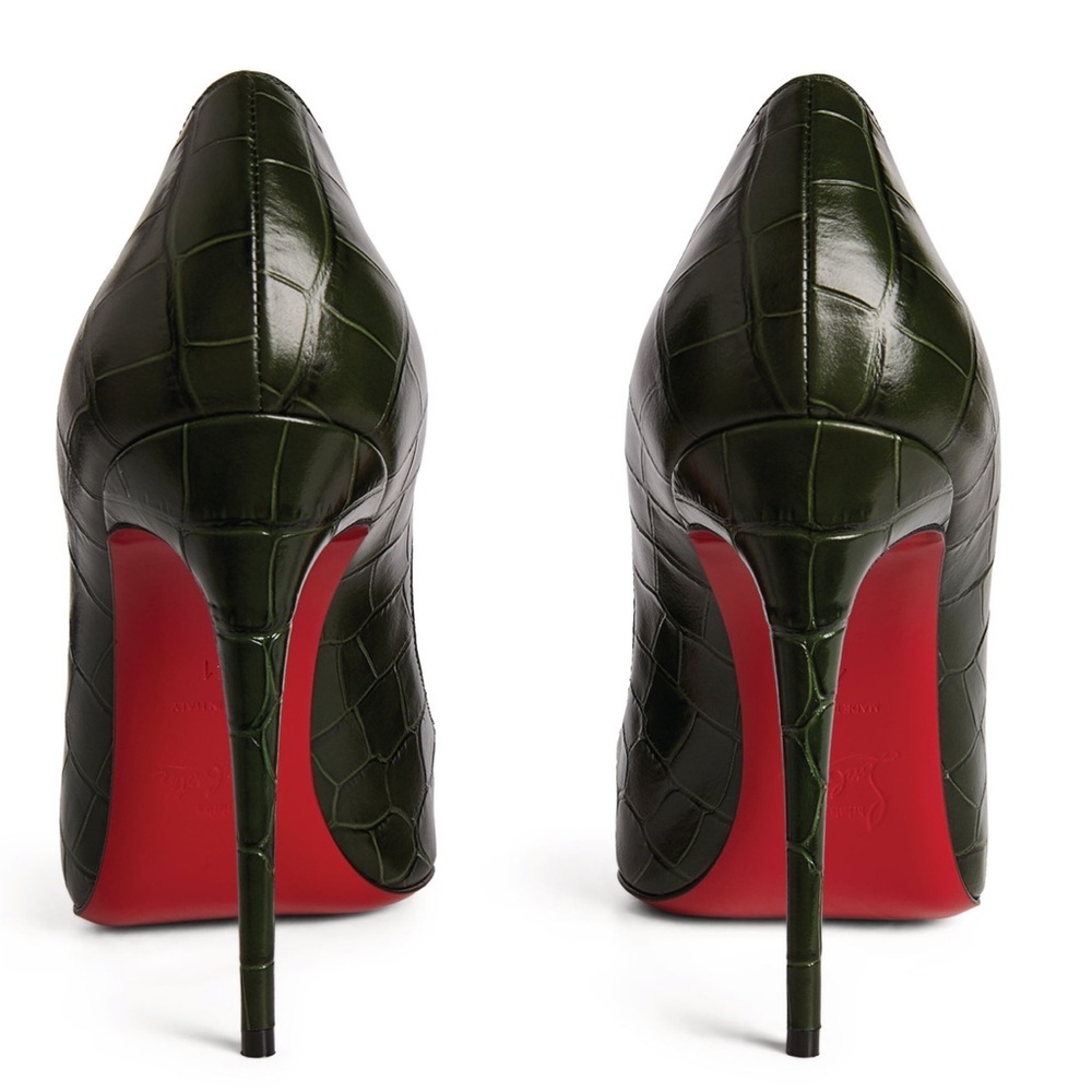 Christian Louboutin Kate Croc-Embossed Leather Pumps … - Gem